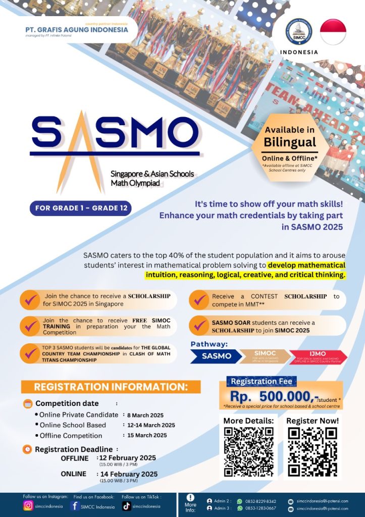 Singapore and Asian Schools Math Olympiad (SASMO) 2025 – SPM Shop